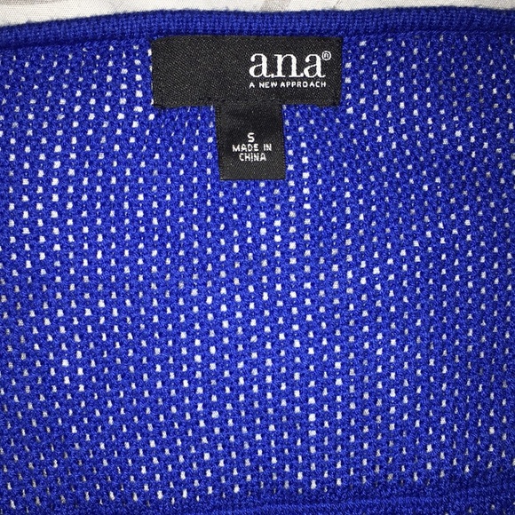 Ana a new aproach | Tops | Ana New Approach Womens Blouse Crochet Blue ...